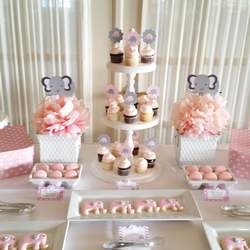 Pink and gray elephant / Baby Shower "Pink and gray elephant baby ...
