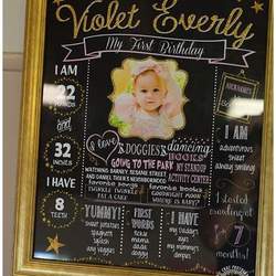 Pink and Gold Twinkle Twinkle / Birthday "Violet Everly Turns One ...
