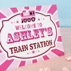 Trains / Birthday "Pink Choo Choo Train Birthday Party" | Catch My Party