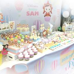 Hot Air Balloon & Aviator / Baby Shower "Welcome Baby Sam" | Catch My Party