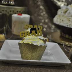 Gold and Black Graduation / Graduation/End of School "High School ...