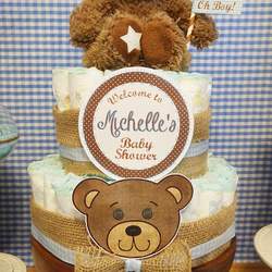 Teddy Bear / Baby Shower "Teddy Bear, Blue & Brown Baby Shower" | Catch ...