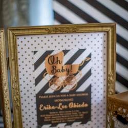 Black and Gold / Baby Shower "A Modern Baby Shower" | Catch My Party
