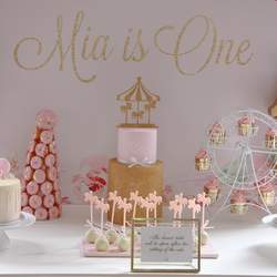 Floral Carousel / Birthday "Mia's Floral Carousel First Birthday ...