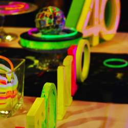 Neon Party, back to 80 / Birthday "Happy 40th Birthday Party" | Catch ...