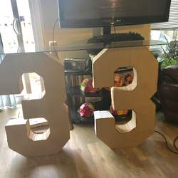 Blue / Birthday "DIY Cardboard Number - AGE" | Catch My Party