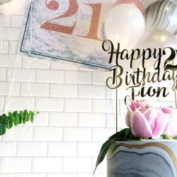Marble Theme / Birthday "Marble Theme 21st birthday party" | Catch My Party