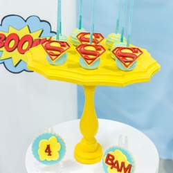 Superman / Birthday "Super Aaron Turns 4" | Catch My Party