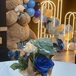 Teddy Bear, Hues of Blue, Vintage, Rustic, Baby Shower / Baby Shower ...