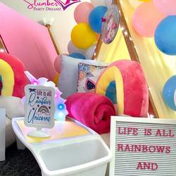 Unicorns and Rainbow / Sleepover "Riley Sleepover " | Catch My Party