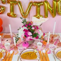 Pink Friendsgiving / Thanksgiving/Fall "Trendy Pinksgiving" | Catch My ...